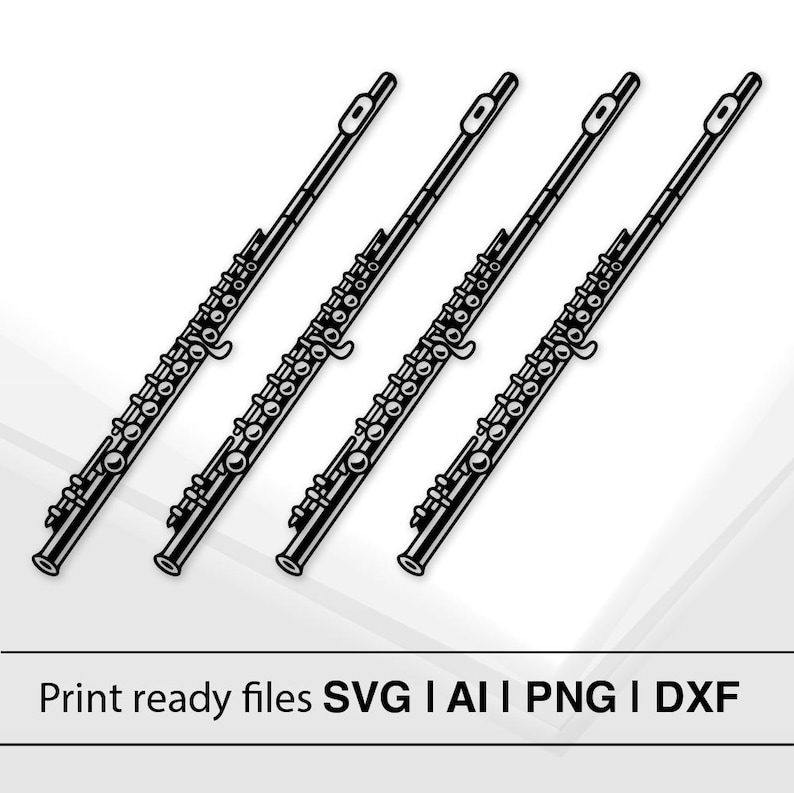 Flute Clipart | Musical Instrument SVG | Flute Vector | Instant ...