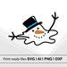 Melting Snowman Cartoon Illustration | Instant Download | Funny ...