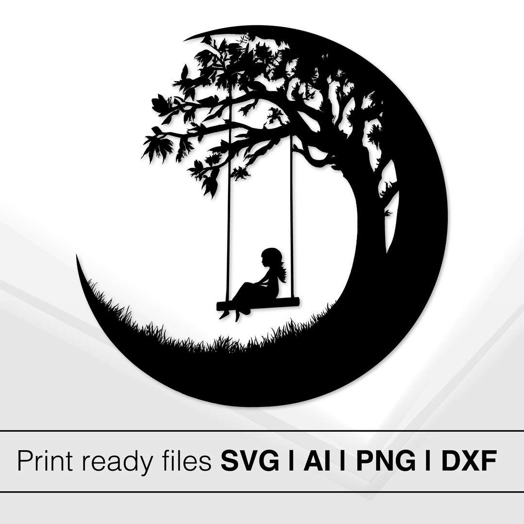 Tree Silhouette Wall Art | Instant Download | Elegant Black Design ...