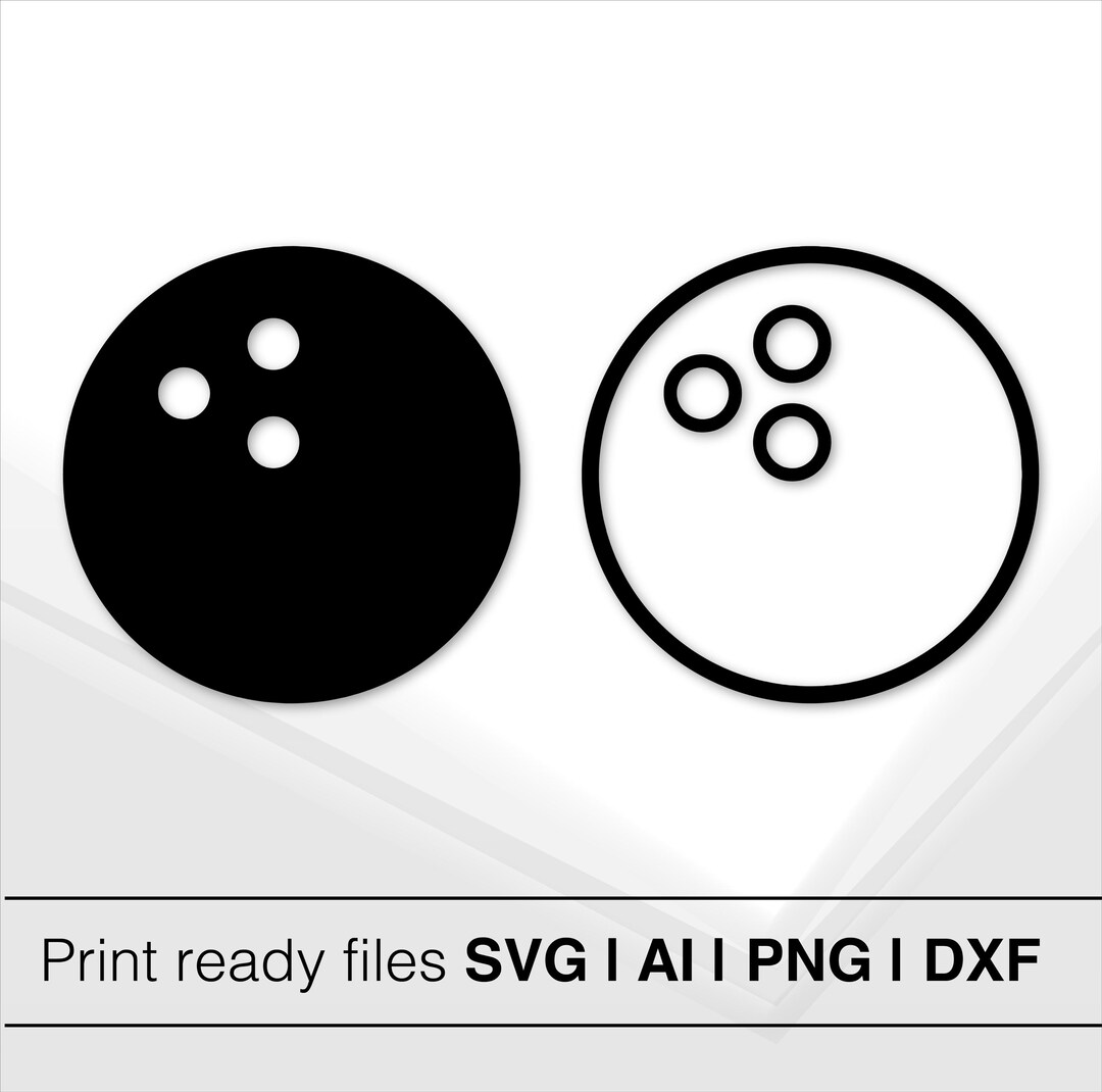 Bowling Ball Shape Vector Files for Crafting | Instant Download ...