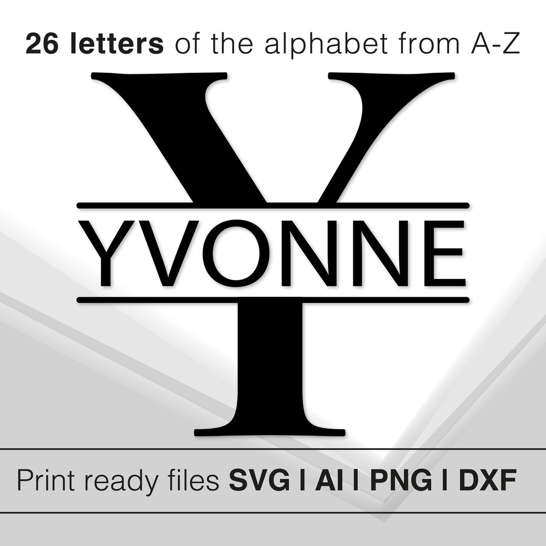 Elegant Calligraphy Monogram Alphabet | Split Letter SVG for Cricut ...