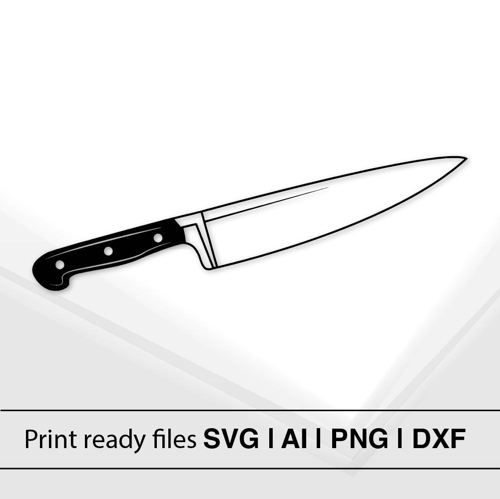 Chef Knife Clipart | Kitchen Knife SVG | Knife Cut File | Vector Knife ...