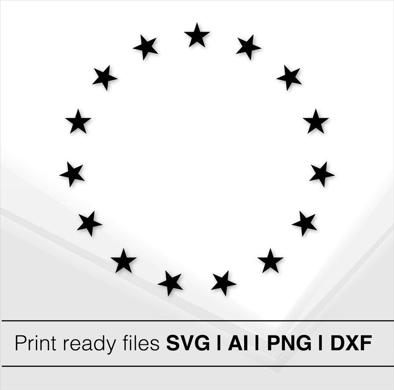Star Circle Design | SVG Cut File | Instant Download | Printable Art ...