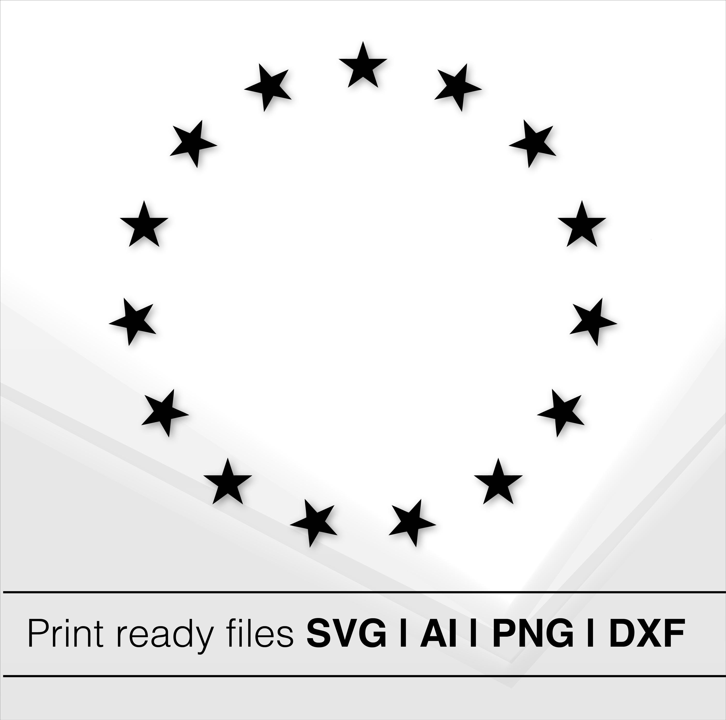 Star Circle Design | SVG Cut File | Instant Download | Printable Art ...