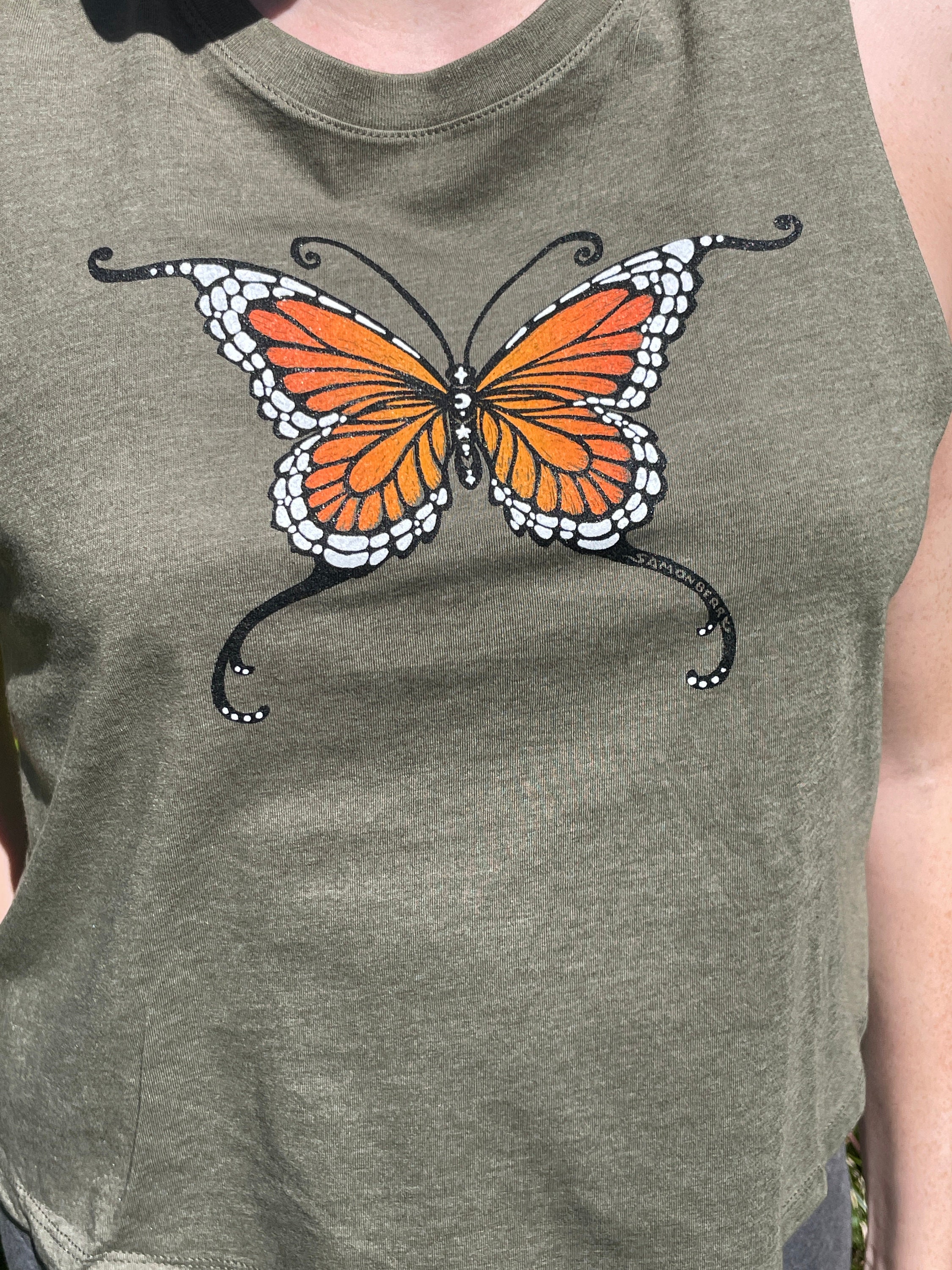 Butterfly Bella Flow Crop Tank FREE SHIPPING - Etsy