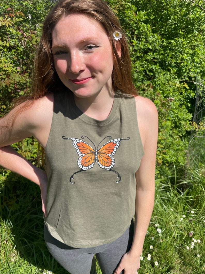 Butterfly Bella Flow Crop Tank FREE SHIPPING - Etsy