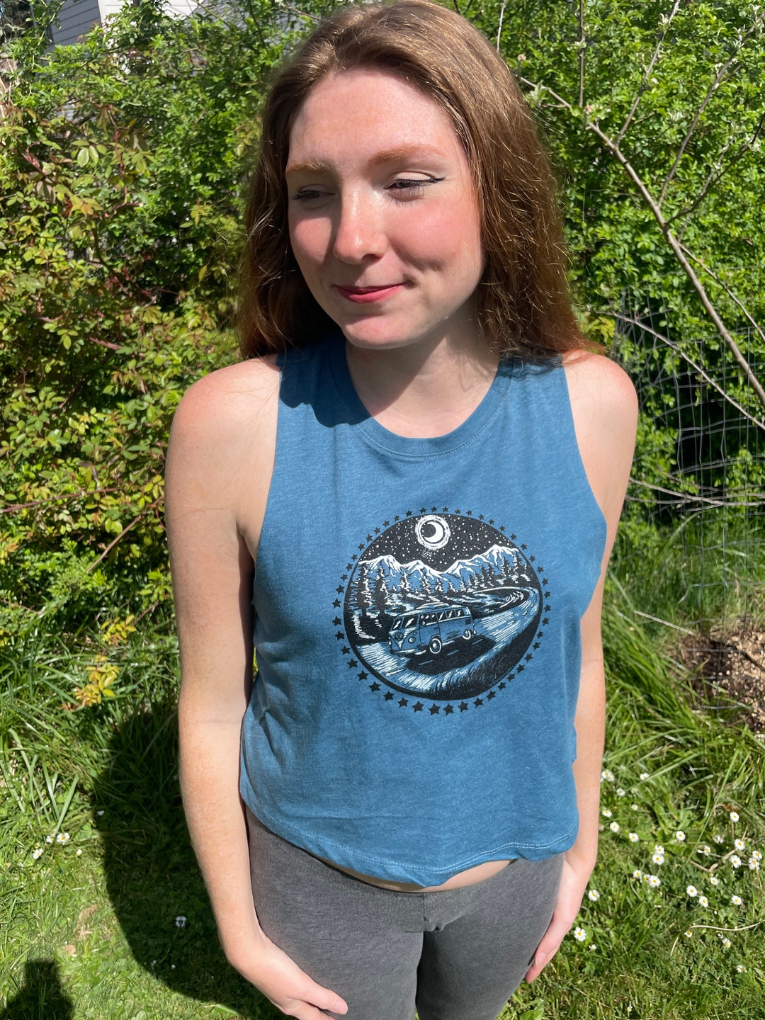 Camper Van Bella Flow Crop Tank FREE SHIPPING - Etsy