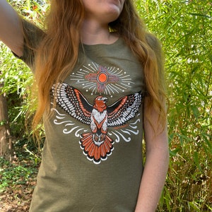 Women’s Red Tailed Hawk Shirt FREE SHIPPING Next Level Brand - Etsy