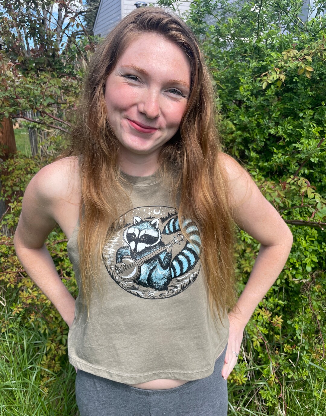 Banjo Raccoon Bella Flow Crop Tank FREE SHIPPING - Etsy