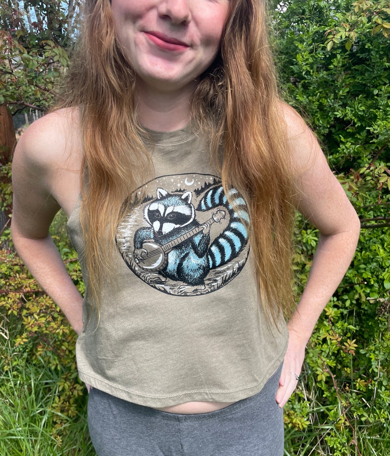 Banjo Raccoon Bella Flow Crop Tank FREE SHIPPING - Etsy