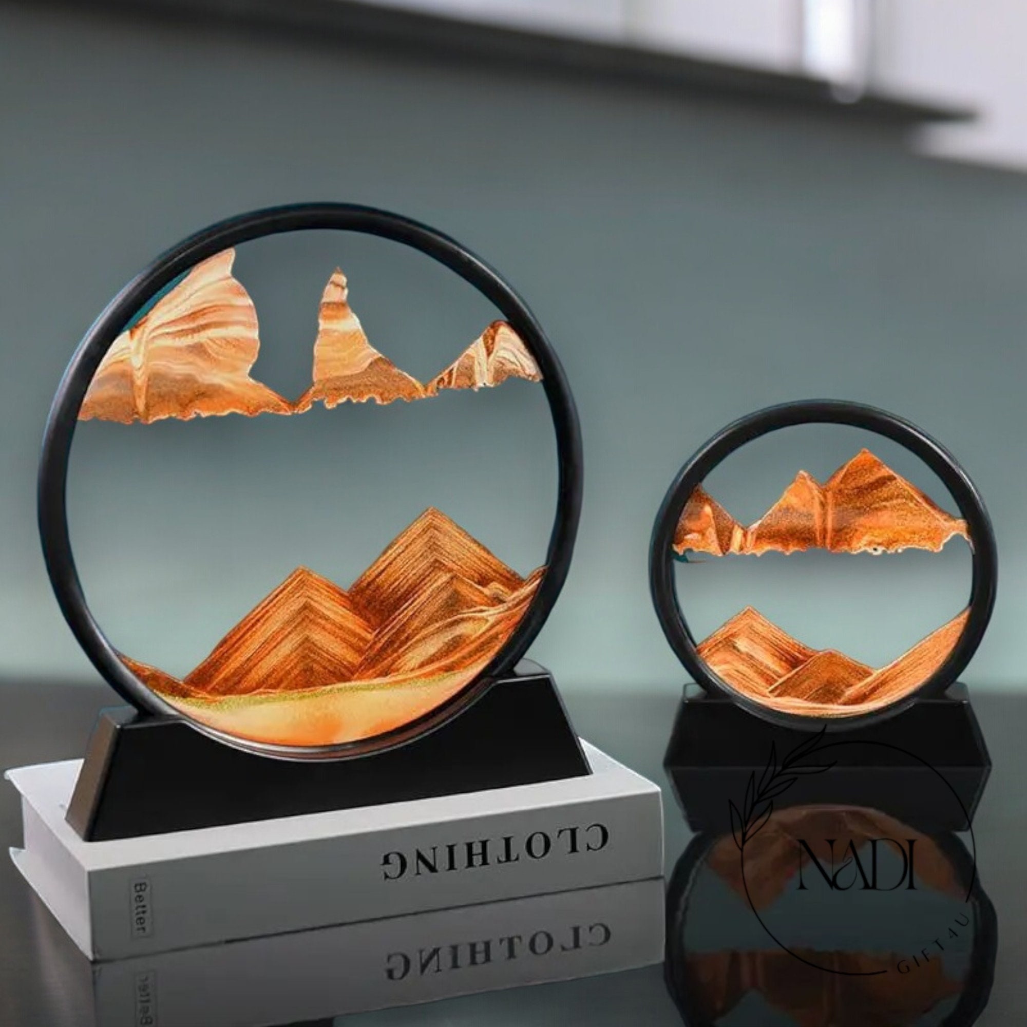 Creative Moving Sand Art Painting, Moving Sand Art, Rounded Frame Sand ...