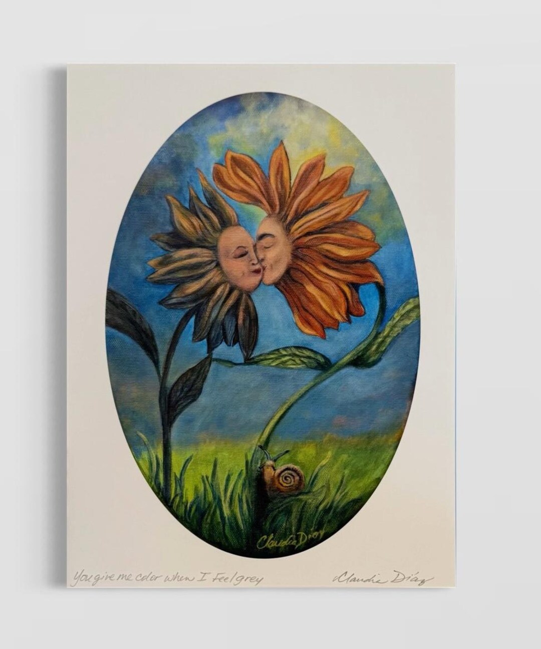 You Give Me Color When I Feel Grey – Signed Giclée Art Print – 8.5x11.5 ...
