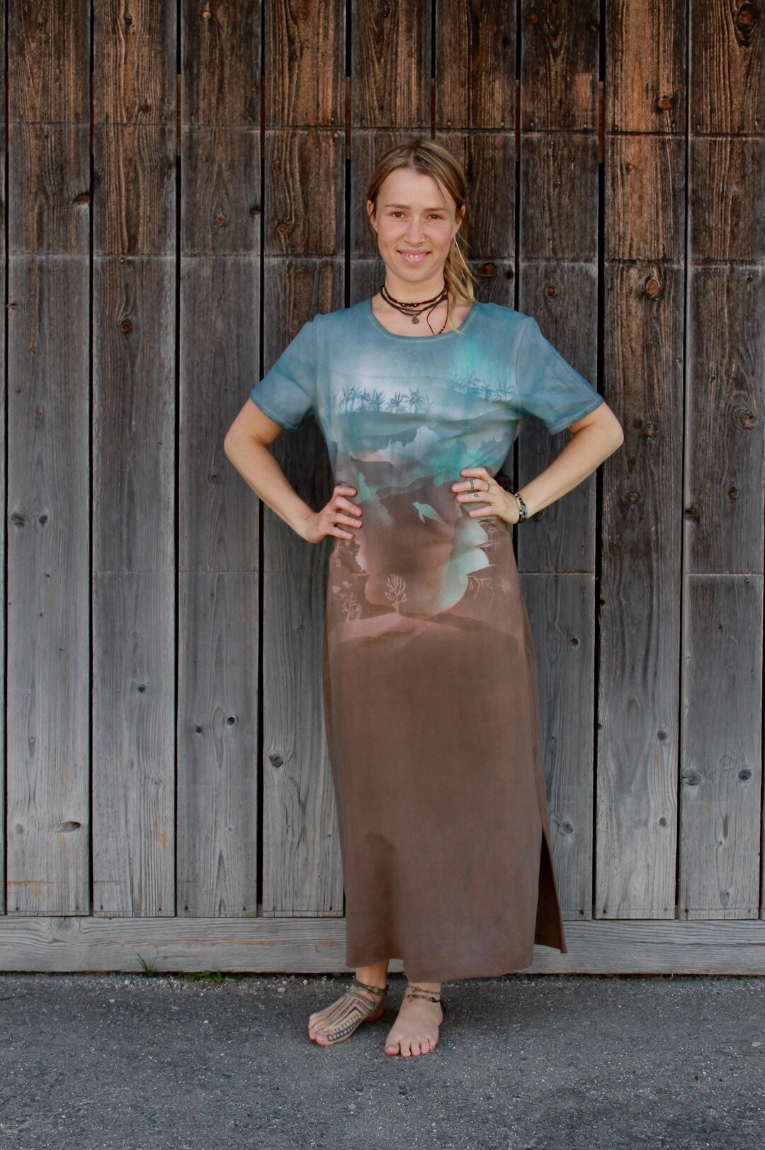 Handmade Dress wise Woman Handmade Clothing Hand Painted Have Faith in ...