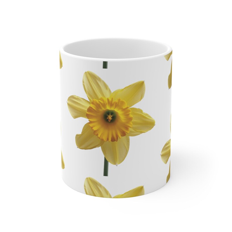 Mug 11oz, Embrace March Flower Daffodil, With Our Elegant White Mug ...