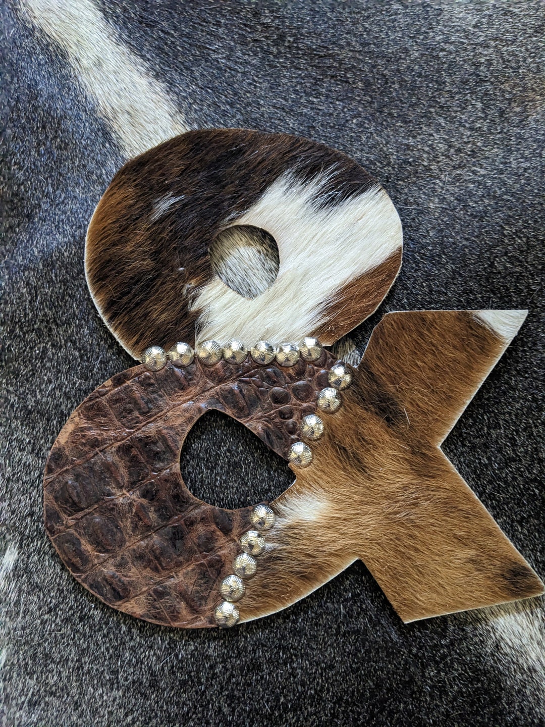 Custom Made Cowhide & Symbol - Etsy