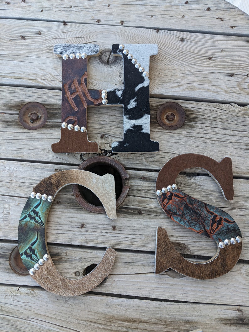 Custom Cowhide Letters - Etsy