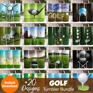 20+ Golf Tumbler Wrap Bundle, Instant Download 20oz Tumbler PNG Wraps ...