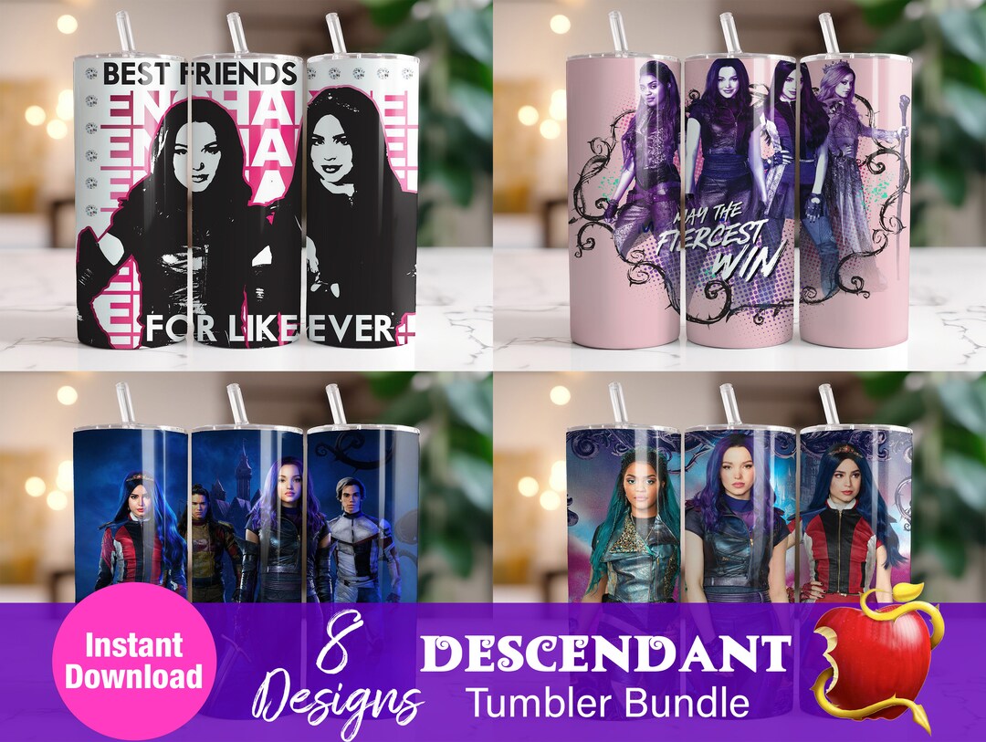 8 Designs Descendants Tumbler Wrap Bundle, Instant Download 20oz ...