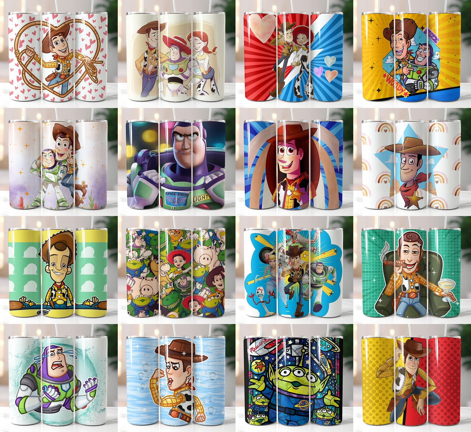 Toy Story Tumbler Wrap Bundle, Instant Download 20oz Tumbler PNG Wraps ...