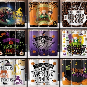 Hocus Pocus Tumbler Wrap Bundle, Instant Download 20oz Tumbler PNG ...