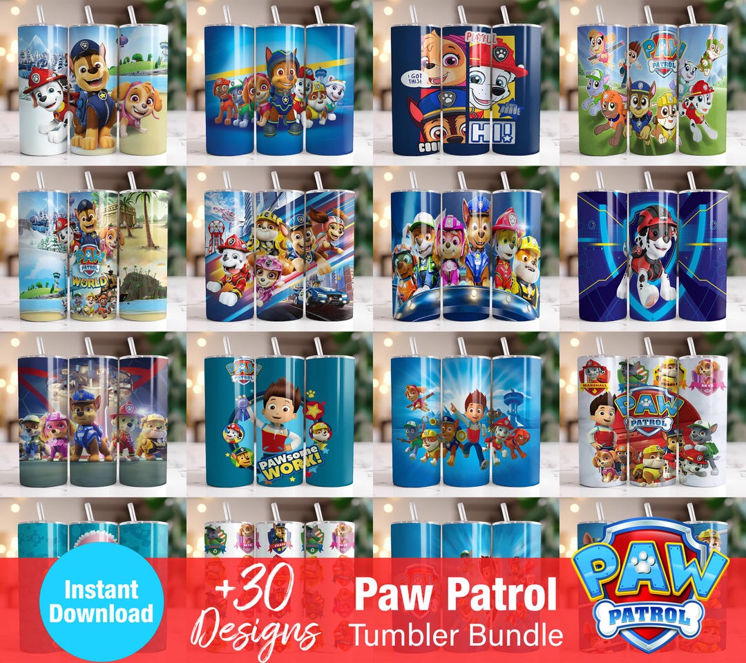 30 Paw Ty Tumbler Wrap Bundle, Instant Download 20oz Tumbler PNG Wraps ...