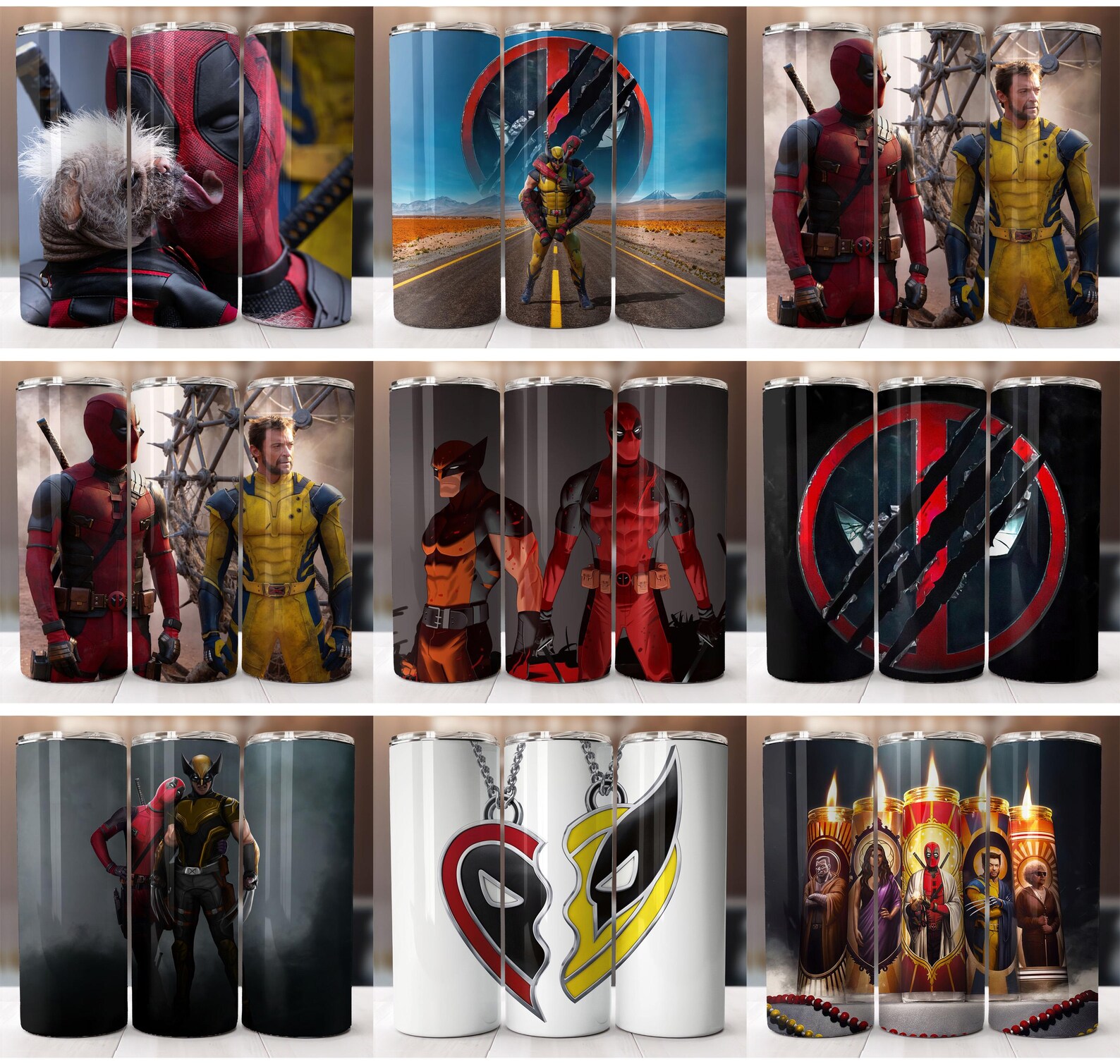 Superhero Tumbler Wrap Bundle, 20oz Skinny Tumbler PNG Designs (digital ...
