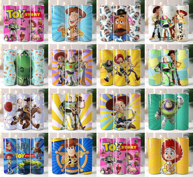 Toy Story Tumbler Wrap Bundle, Instant Download 20oz Tumbler PNG Wraps ...