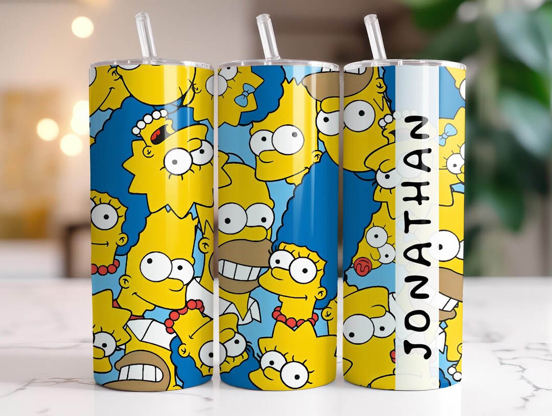 Custom Simpson Tumbler Wrap Template, 20oz Skinny Tumbler PNG (digital ...
