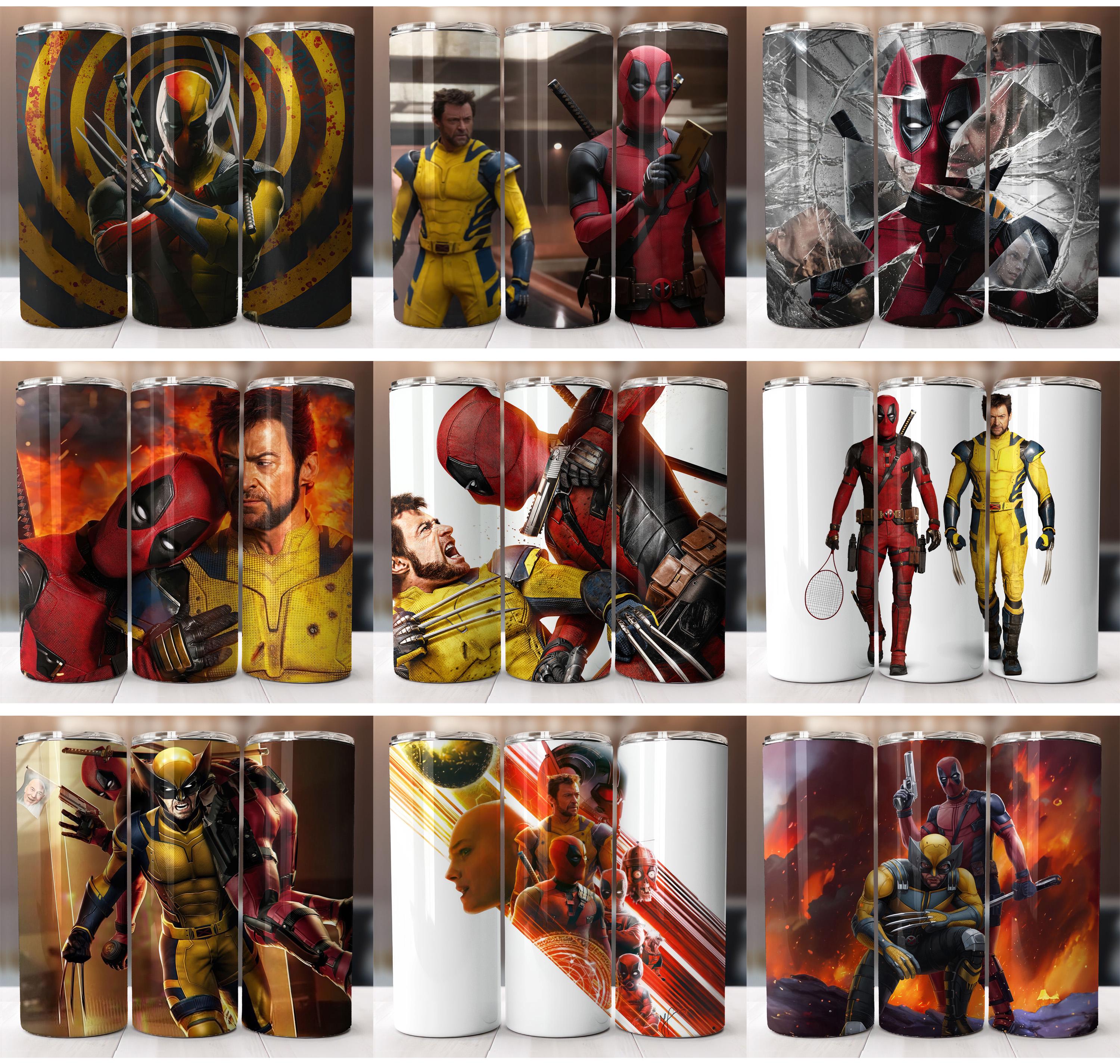 Superhero Tumbler Wrap Bundle, 20oz Skinny Tumbler PNG Designs (digital ...