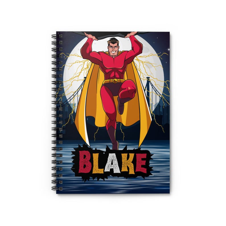 Personalized Superhero Notebook: Custom Boy's School Book - Etsy