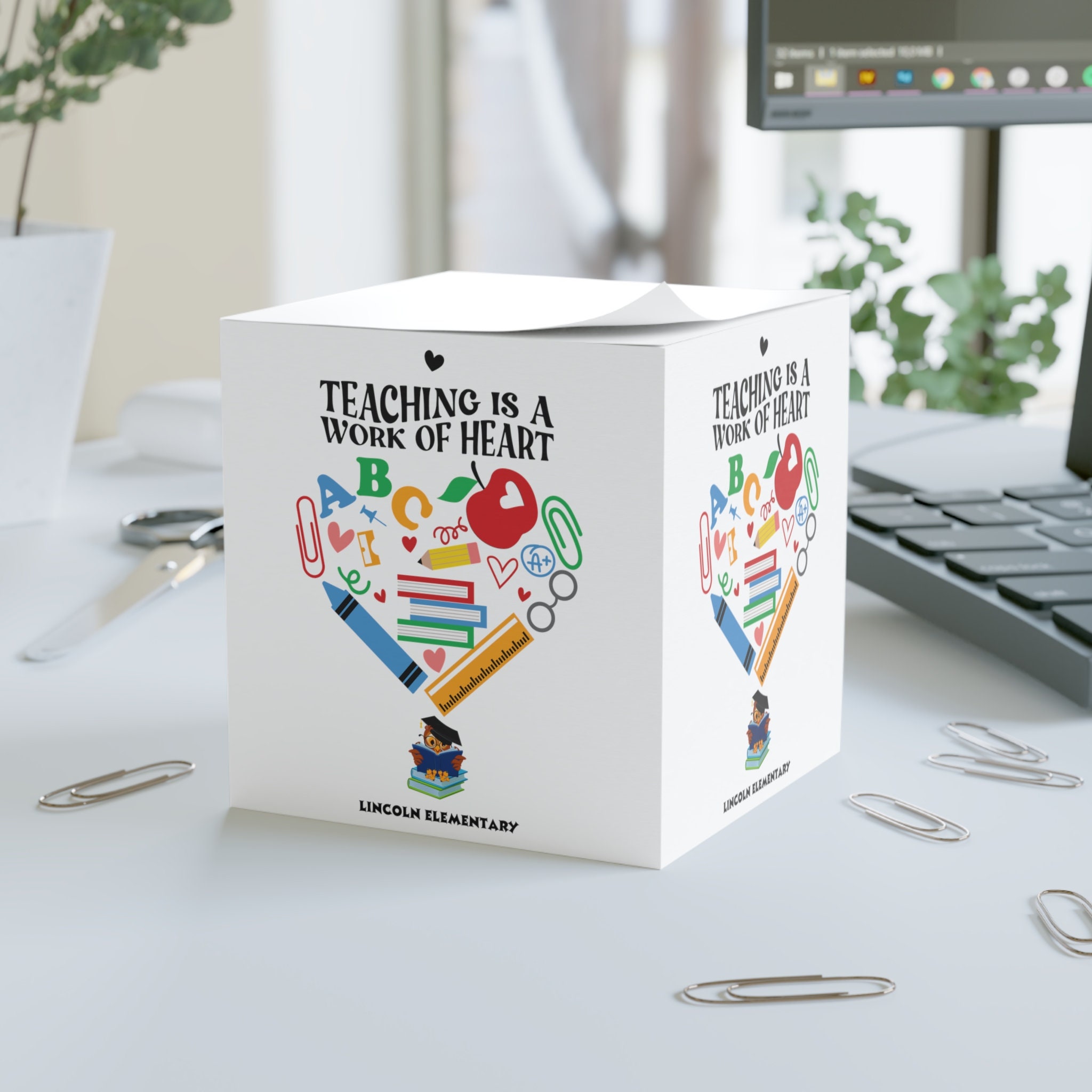 Personalized Teacher Note Cube Personalized Note Cube Personalized ...