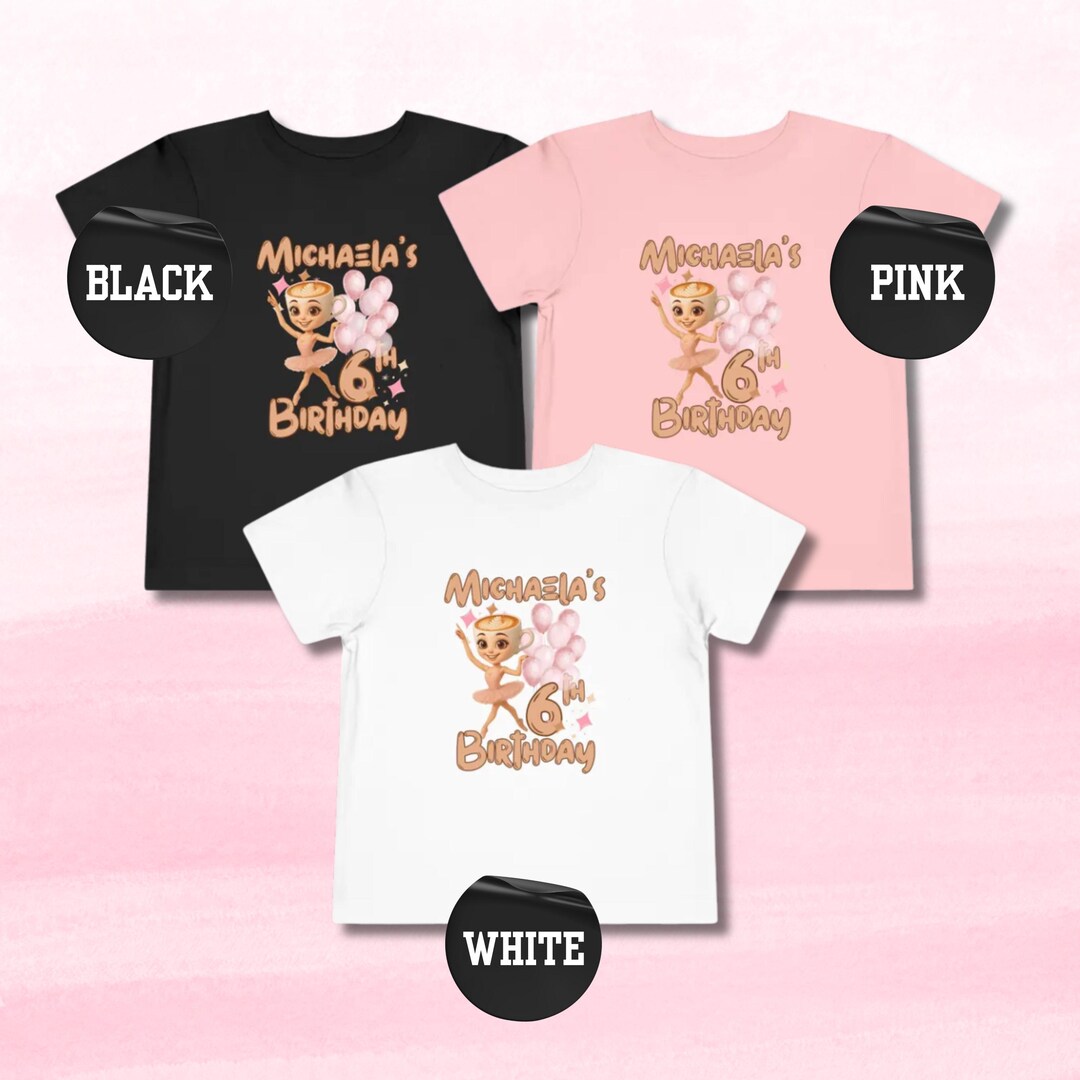 Personalized Ballerina Birthday Tee, Girls Dance T-shirt - Etsy