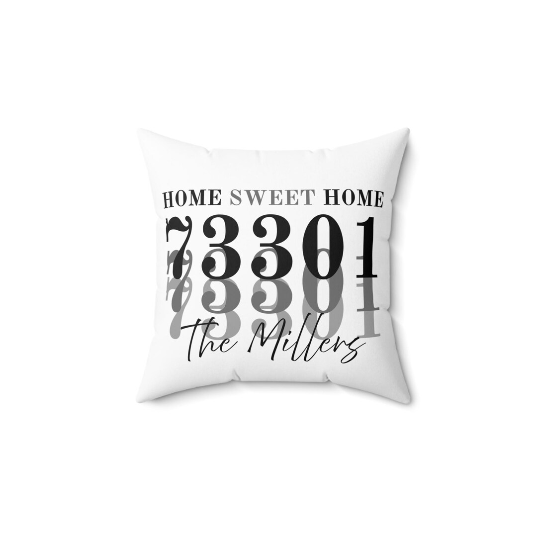 Custom Zip Code Pillow, Personalized Housewarming Gift - Etsy
