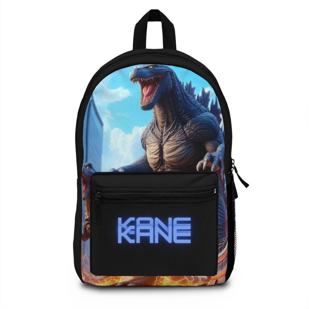 Personalized Godzilla Backpack | Custom Name Hero Bookbag | Back to ...