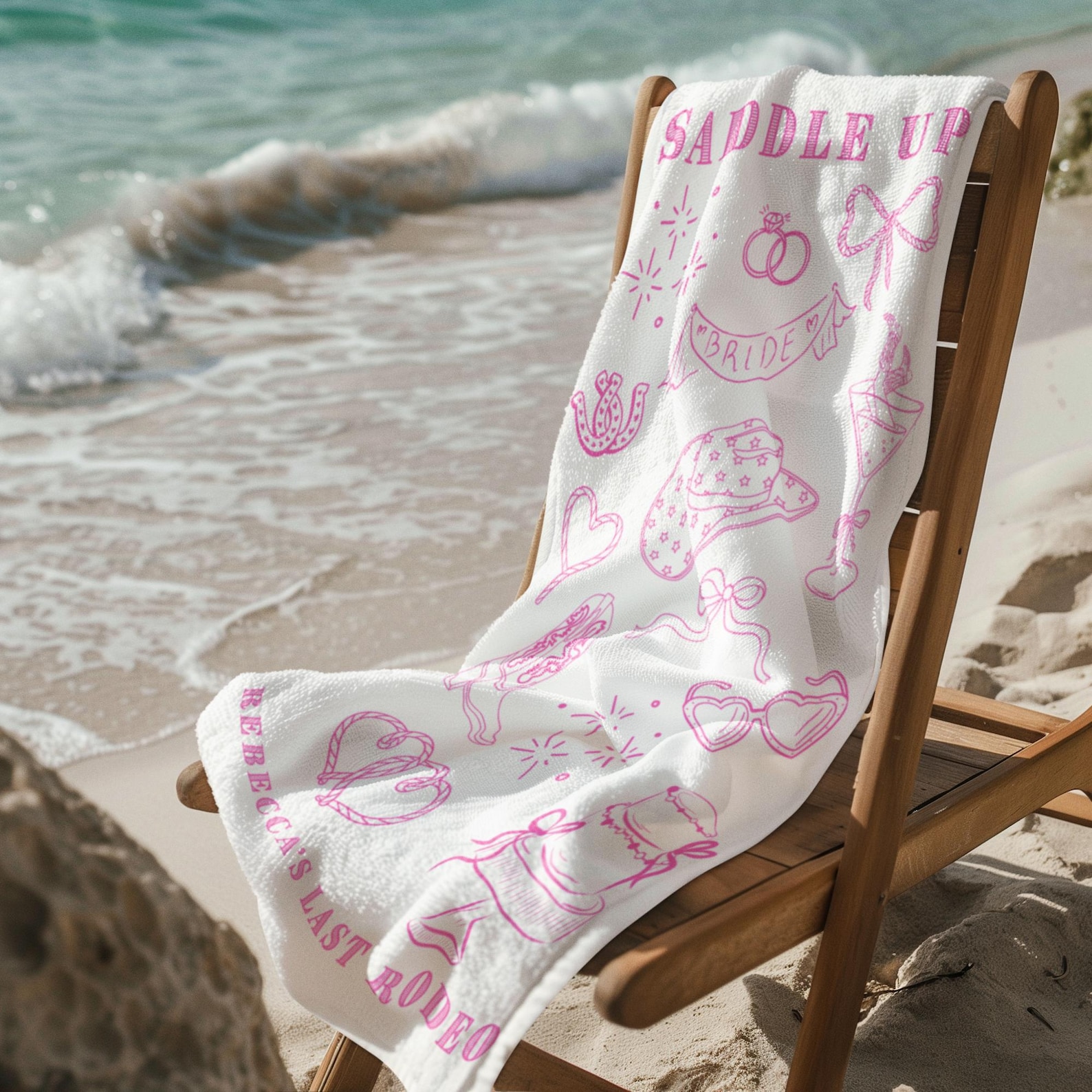 My Last Rodeo Beach Towel: Bachelorette Party Cabana Towel - Etsy