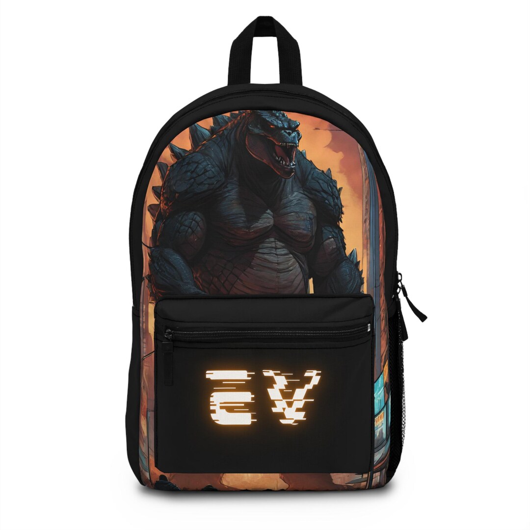 Personalized Godzilla Backpack Custom Name Hero Bookbag Back to School ...