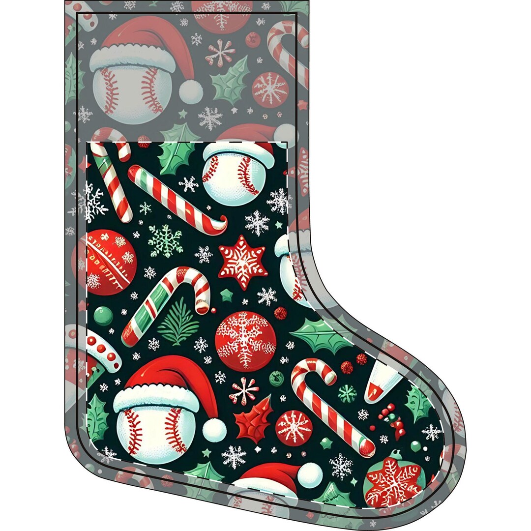 Personalized Baseball Christmas Stocking (linen), Custom Name Christmas ...