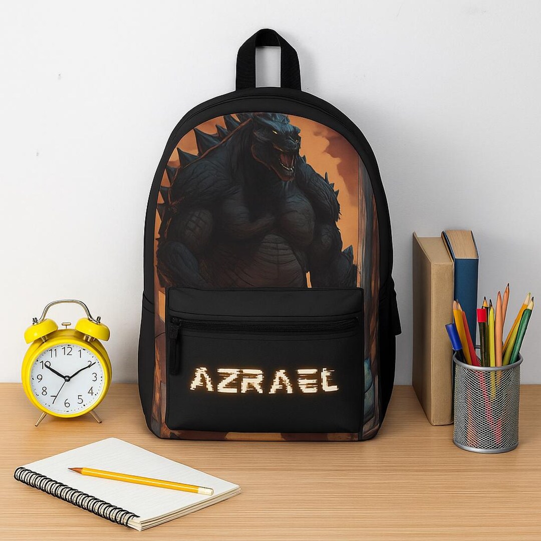 Personalized Godzilla Backpack, Custom Name Hero Bookbag, Back to ...