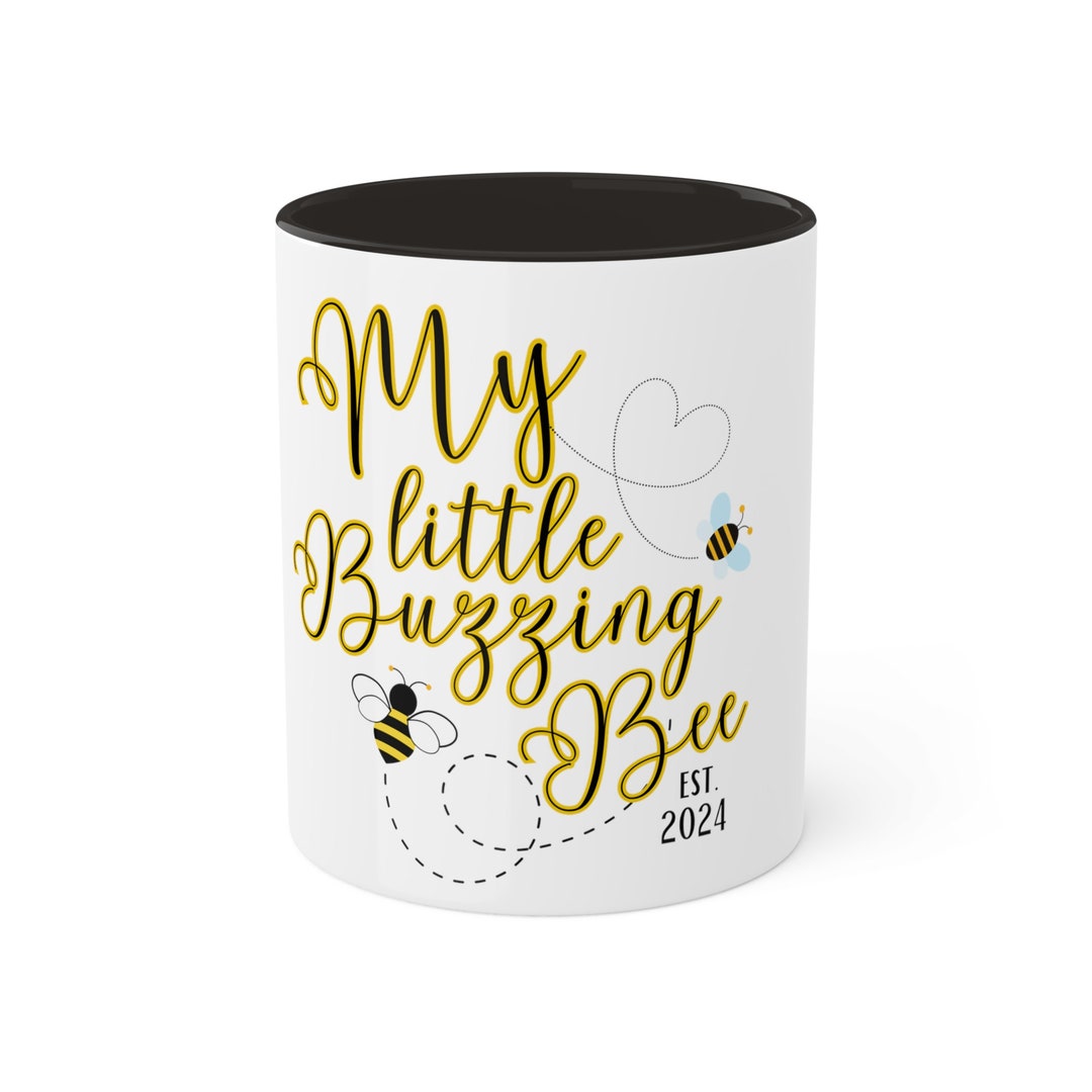 Custom 'little Buzzing Bee' Mug for Mom-to-be | Two-toned 11oz Ceramic ...