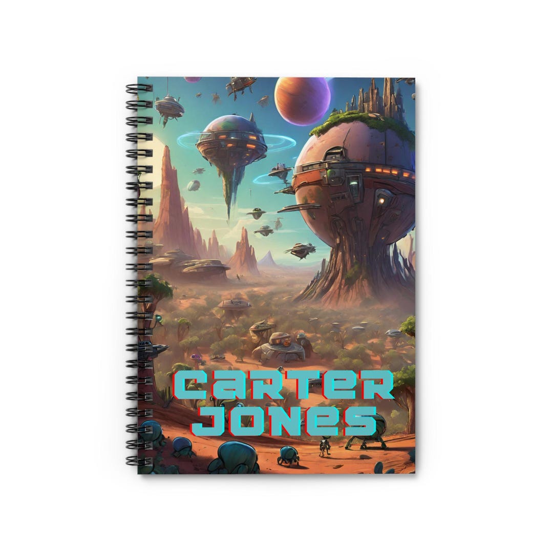 Planet Robot Notebook: Custom Superhero School Book - Etsy