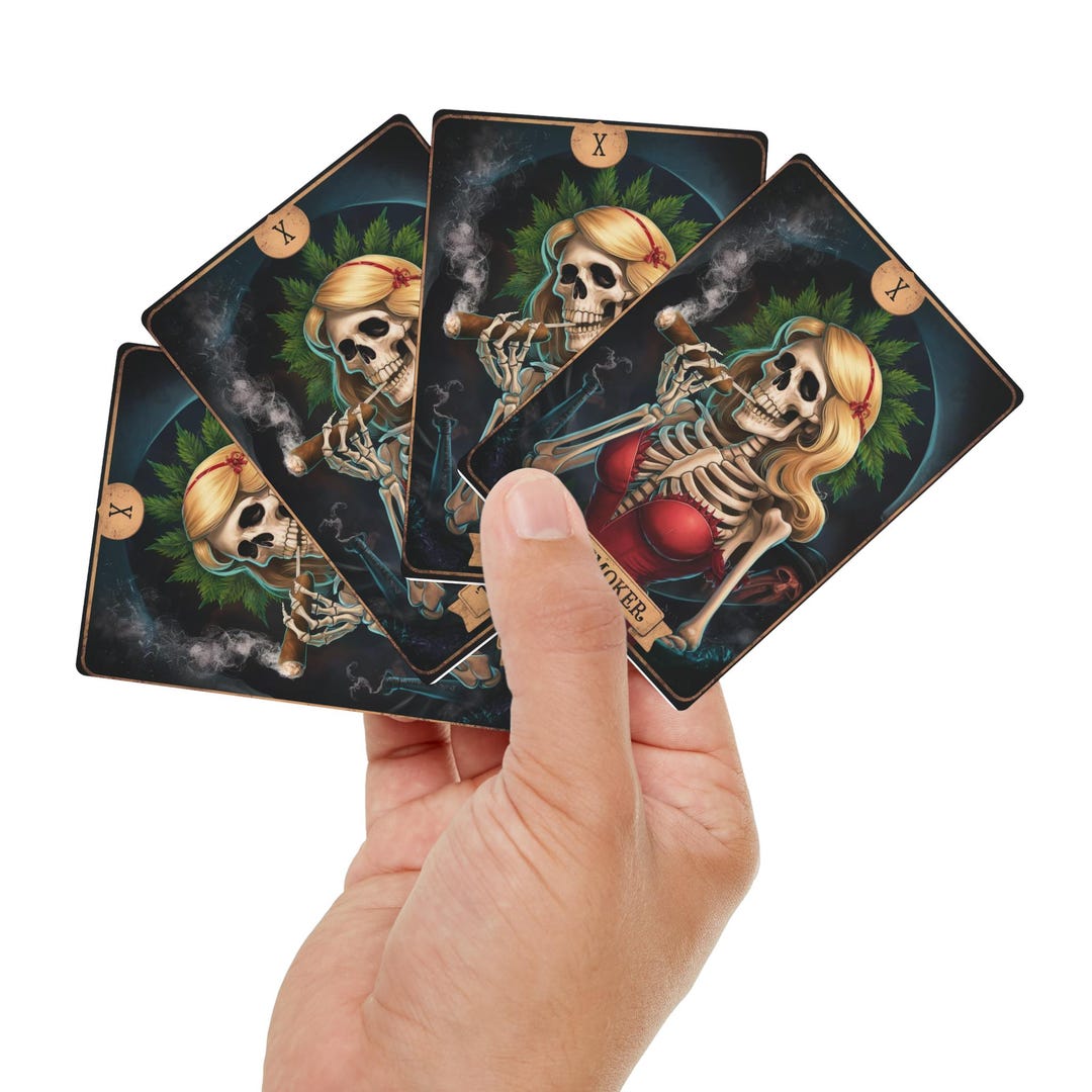 The Smoker Halloween Poker Cards | Halloween Playing Cards | Skeleton ...