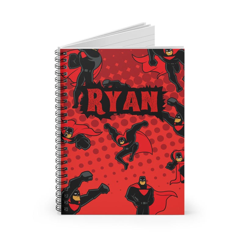 Custom Superhero Notebook: Personalized Boys School Notebook - Etsy