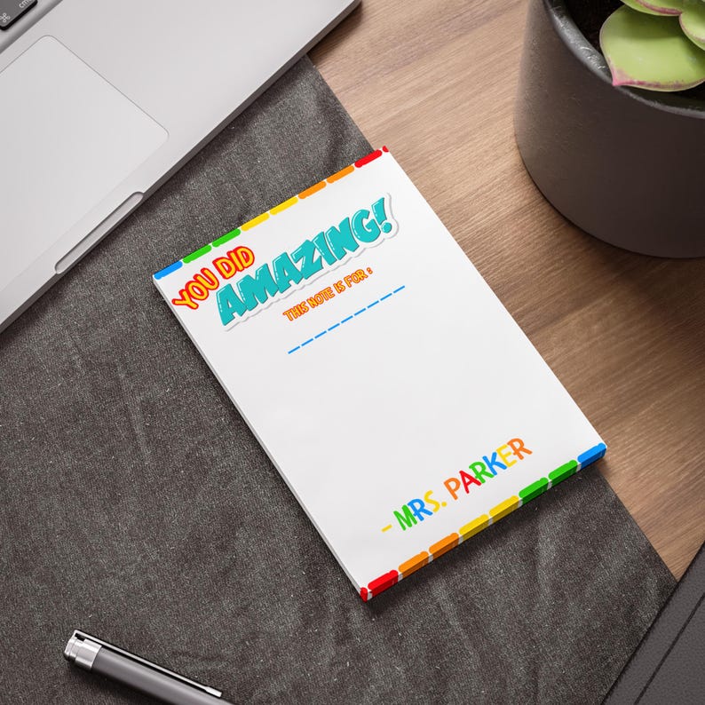 You Did Amazing Notepad, Gifts for Kindergarten Teacher, School Staff ...