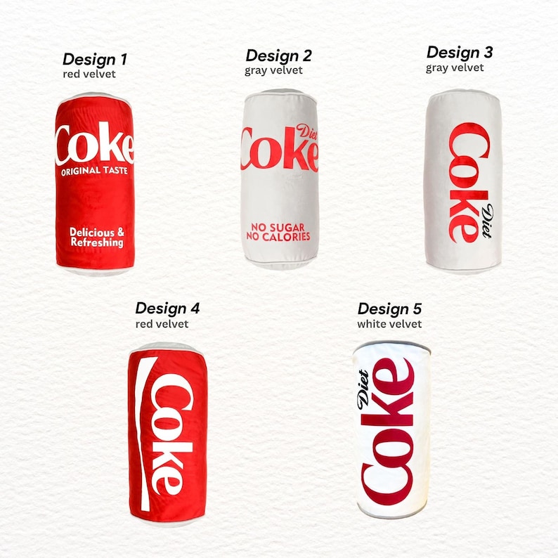 Diet Coke Pillow Velvet Bolster: Plush Red Accent, Quirky Home Decor ...