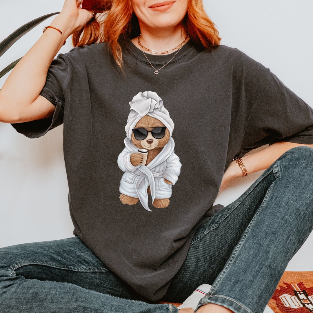 Comfort Colors Custom Bear Graphic Shirt, Personalized Cute Teddy Bear ...