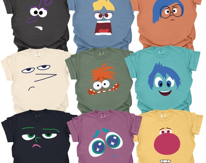 Inside Out Characters Costume, Inside Out 2 Shirt, Inside Out Group ...