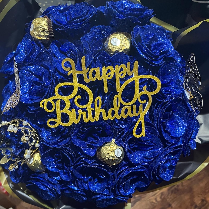 Glitter Roses Bouquet - Etsy UK