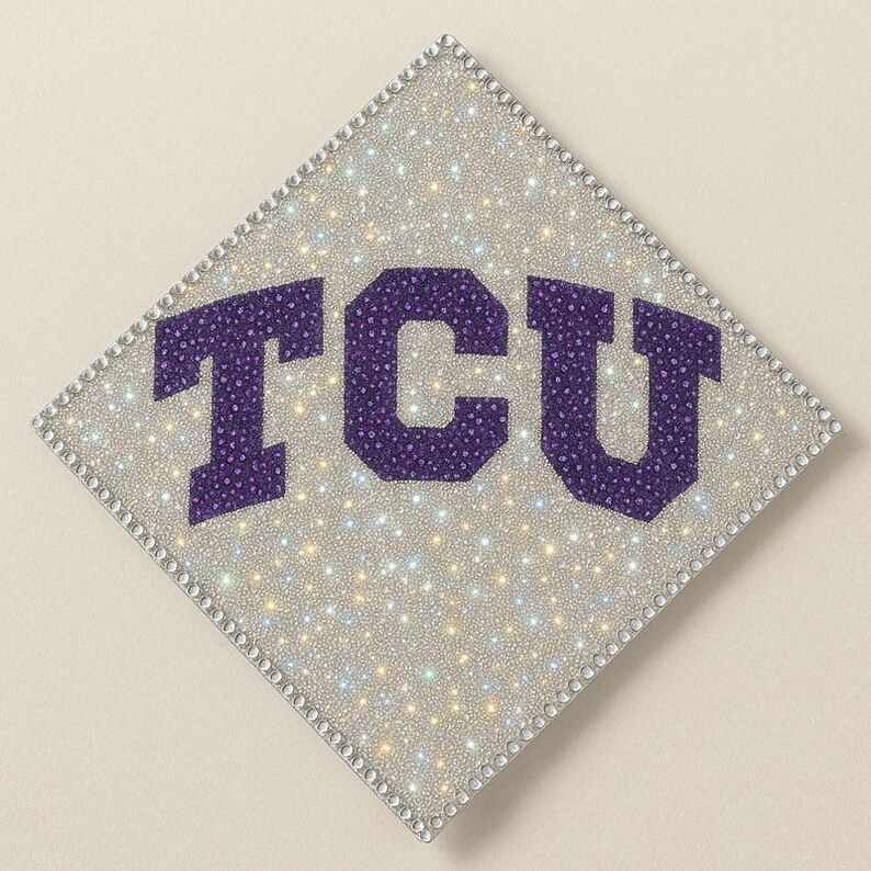Custom Rhinestone Graduation Cap Topper • School Logo Bling - Etsy