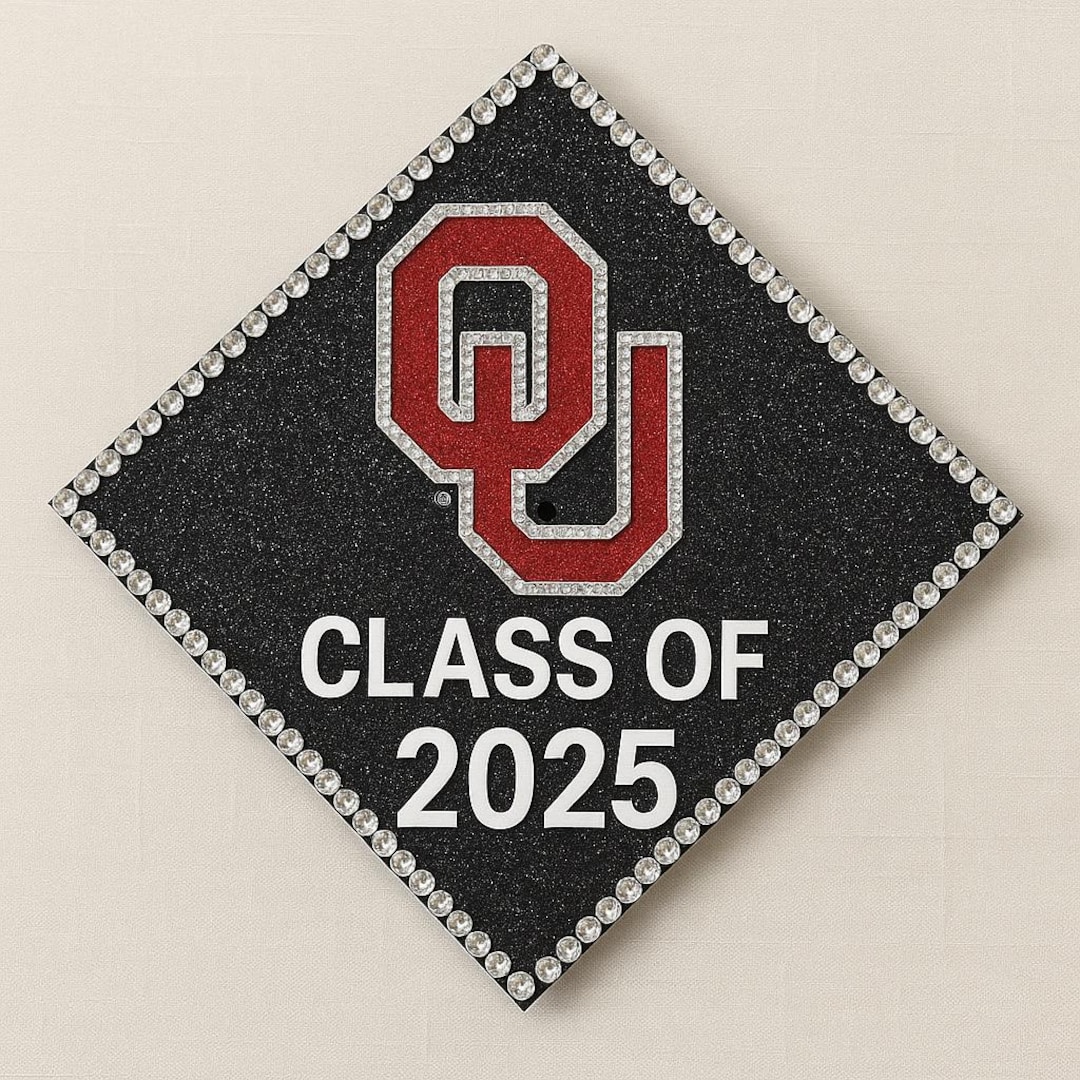 Custom Graduation Cap Topper • Rhinestone Grad Cap Topper • Class of ...
