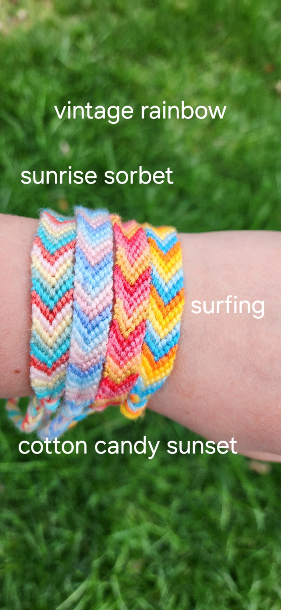 Adjustable Chevron Summer Vibes Friendship Bracelet - Etsy
